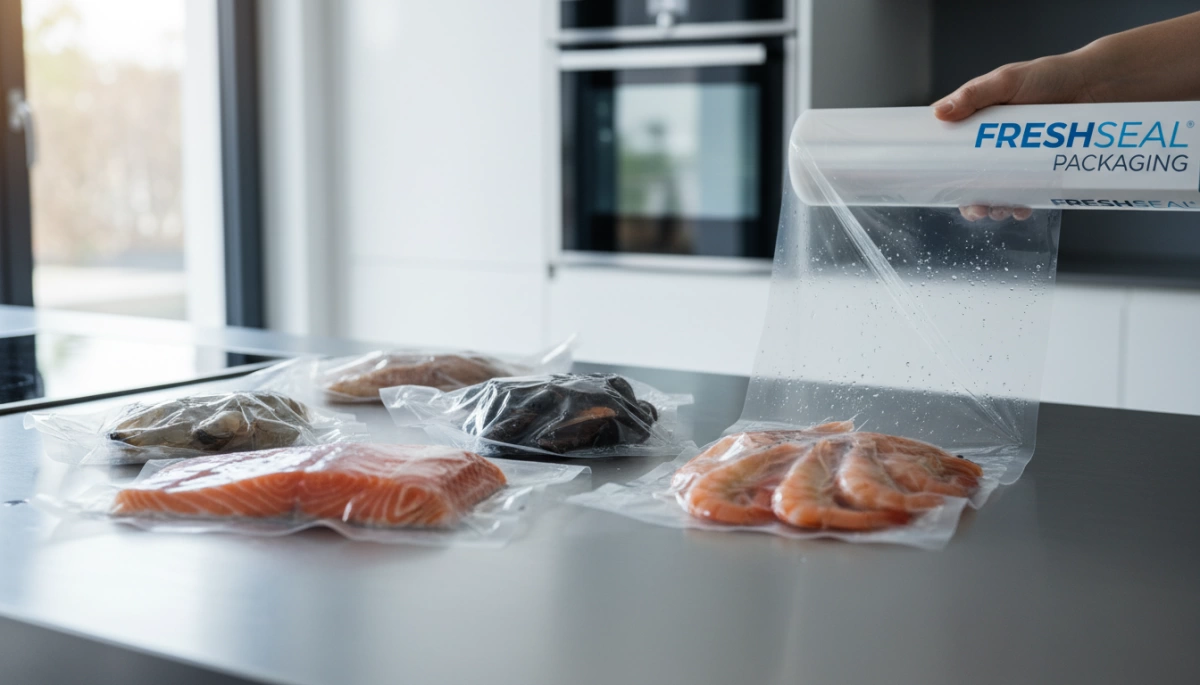 Cling Film For Seafood Packaging Fresh Leak Proof Odor Control | Food ...