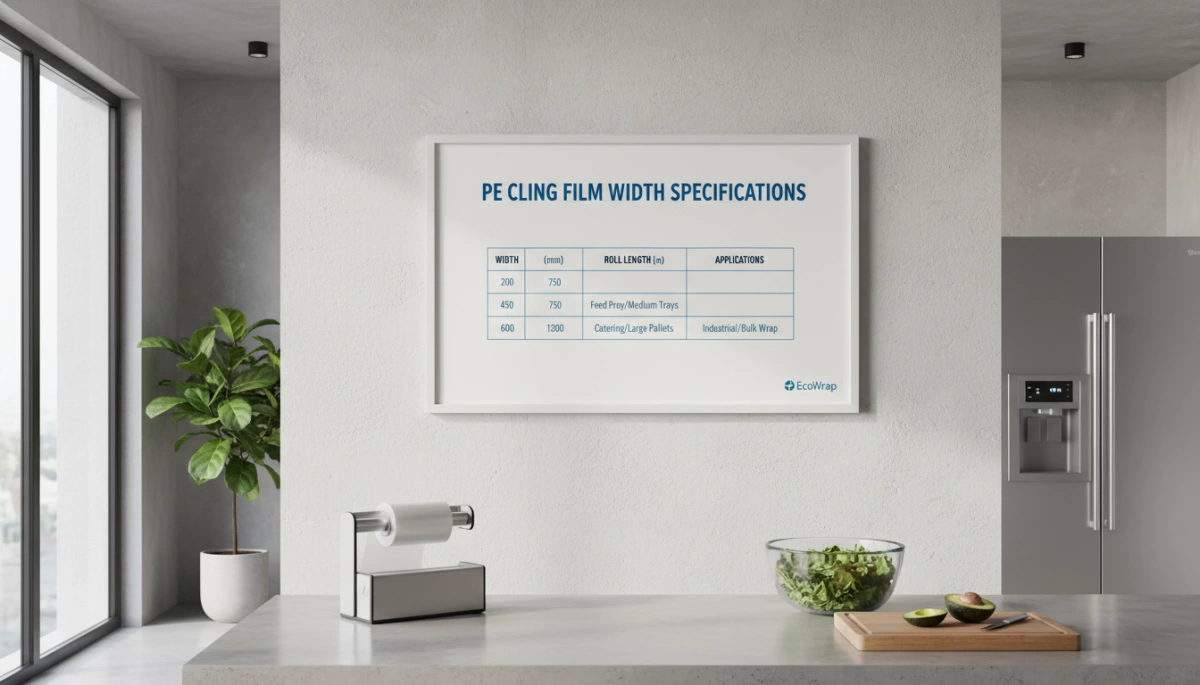 PE Cling Film Width Specification Chart And Size Guide | Food Storage ...