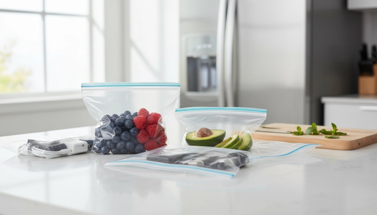 Durable Double Zipper Bags For Secure Leakproof Storage | Food Storage ...