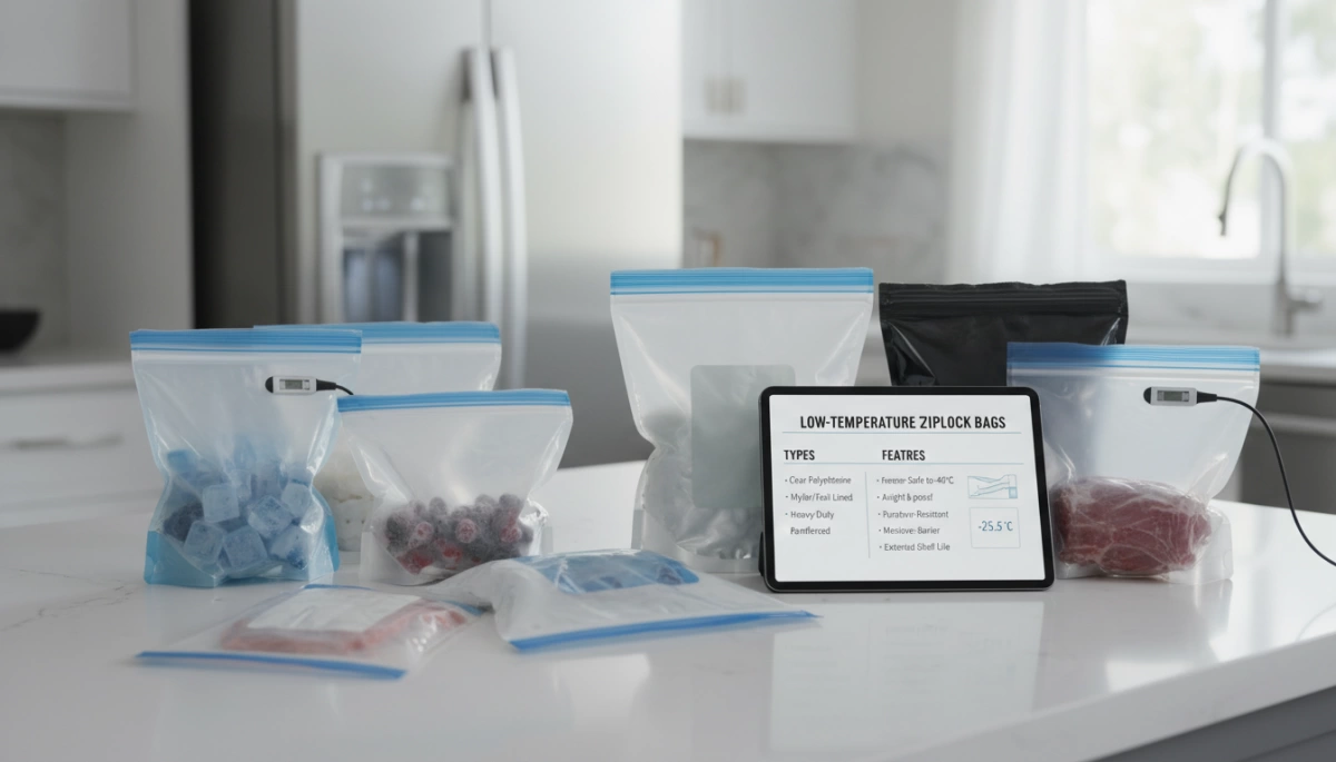 Low Temperature Ziplock Bags Durable Freezer Safe Storage Bags | Food ...